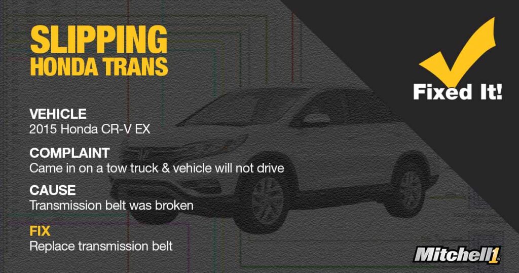 SureTrack Real Fix: Slipping Honda Trans - Mitchell1
